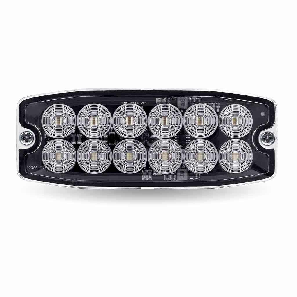 Dual Solid Color Directional LED Slim Surface Strobe Light - Amber ...