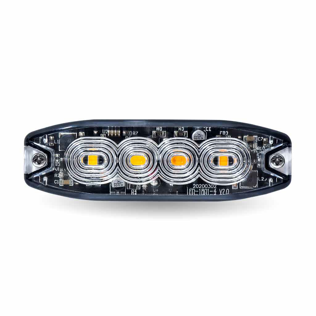 Dual Solid Color Directional LED Slim Surface Strobe Light - Amber ...